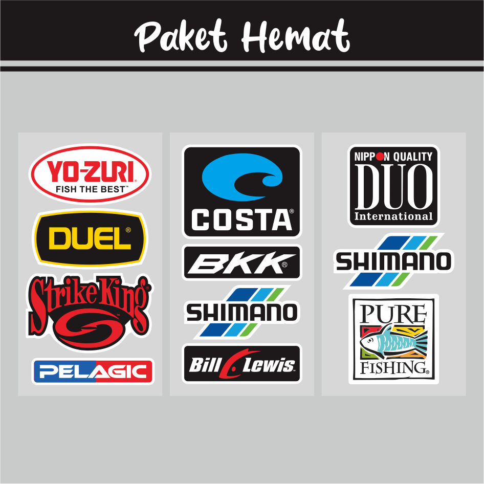 Jual Stiker Brand Logo Pancing Murah Sticker Cutting Mancing Tackle Box ...