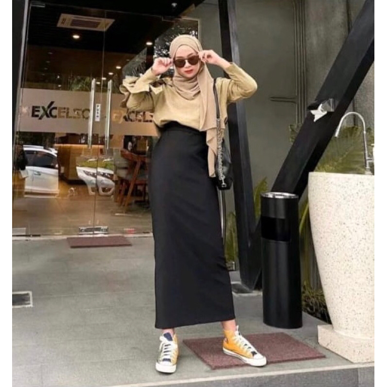 Jual Rok span scuba // Rok kuliah // Rok kerja // Rok kantor | Shopee ...