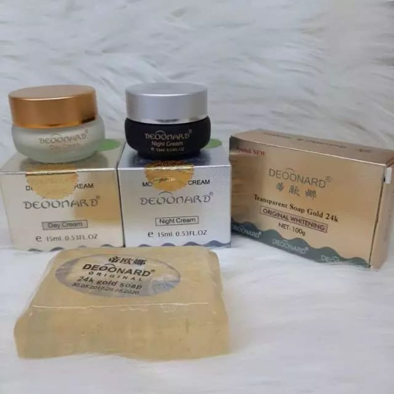 Jual Paket Hemat Cream Deonard Gold 3In1 Whietening Original Bpom(Cream ...