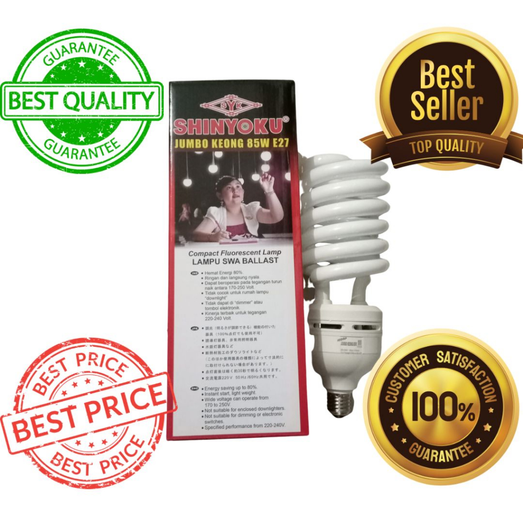 Jual Shinyoku Lampu Jumbo Keong 85w e27 e40 Fitting besar kecil 85 watt 85 w | Shopee Indonesia