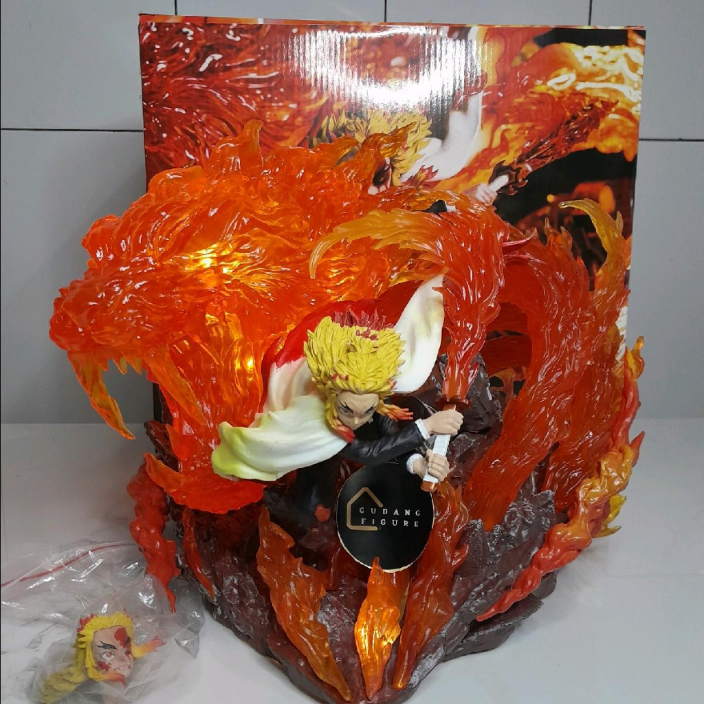 Jual Action Figure Rengoku Anime Demon slayer LED | Shopee Indonesia