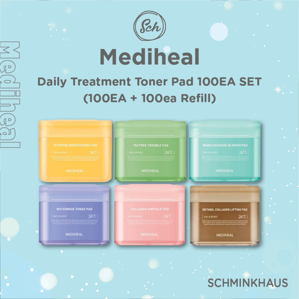 Jual MEDIHEAL Daily Treatment / Toner Pad 100EA / SET (100EA + Refill ...