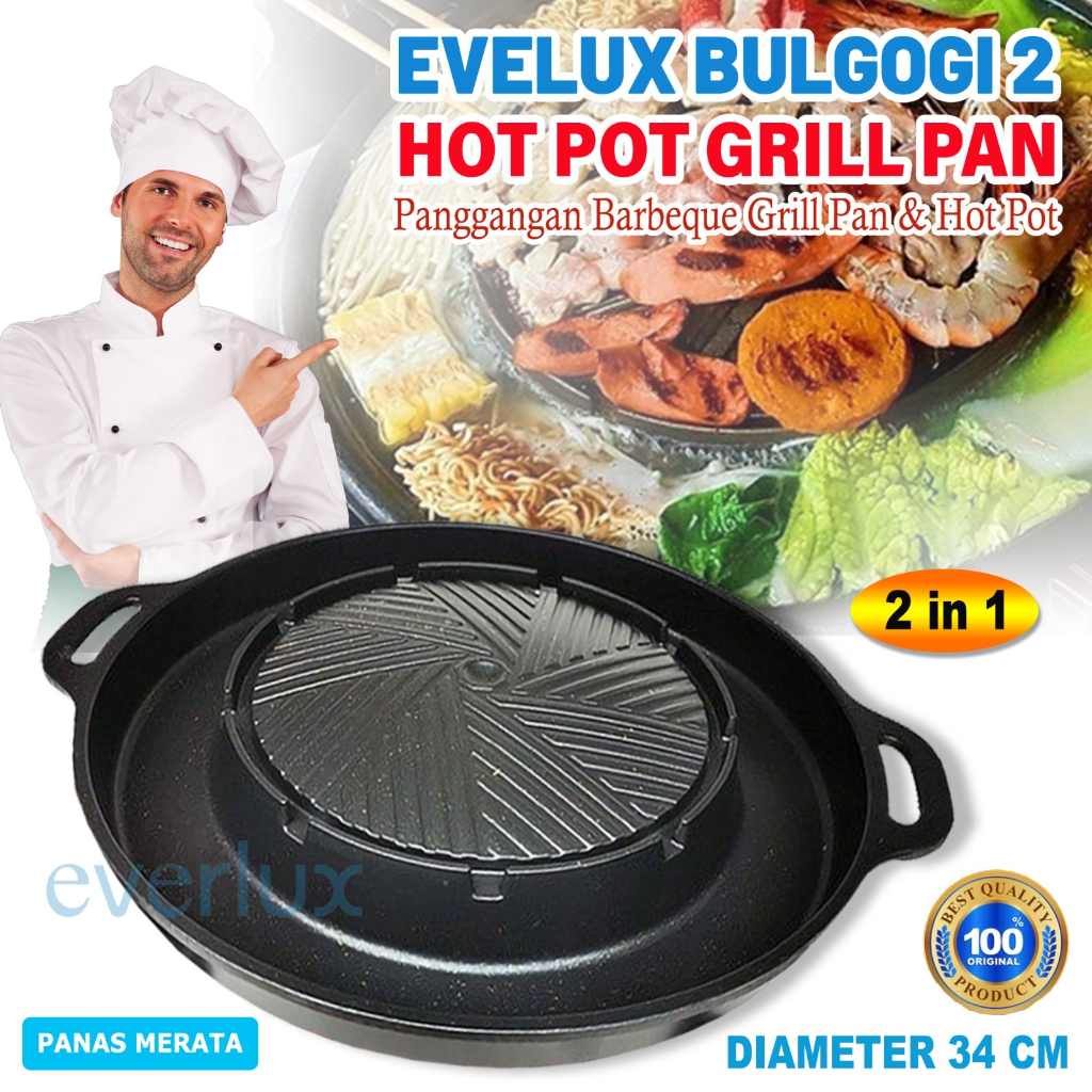 Jual BULGOGI 2IN1 Tempat BBQ | Panci Pemanggang grill Mookata Premium ...