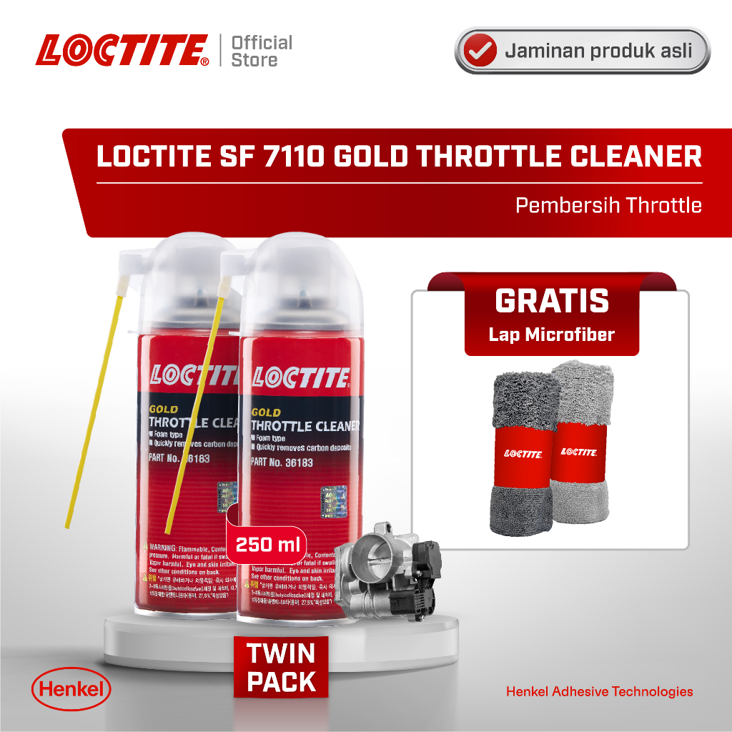 Jual LOCTITE SF 7110 Gold Throttle Cleaner 250 ml Twin Pack | Shopee Indonesia