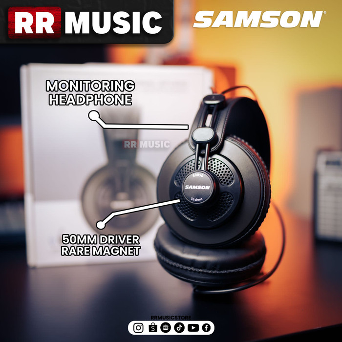 Jual Samson SR850 Professional Studio Headphone | Shopee Indonesia