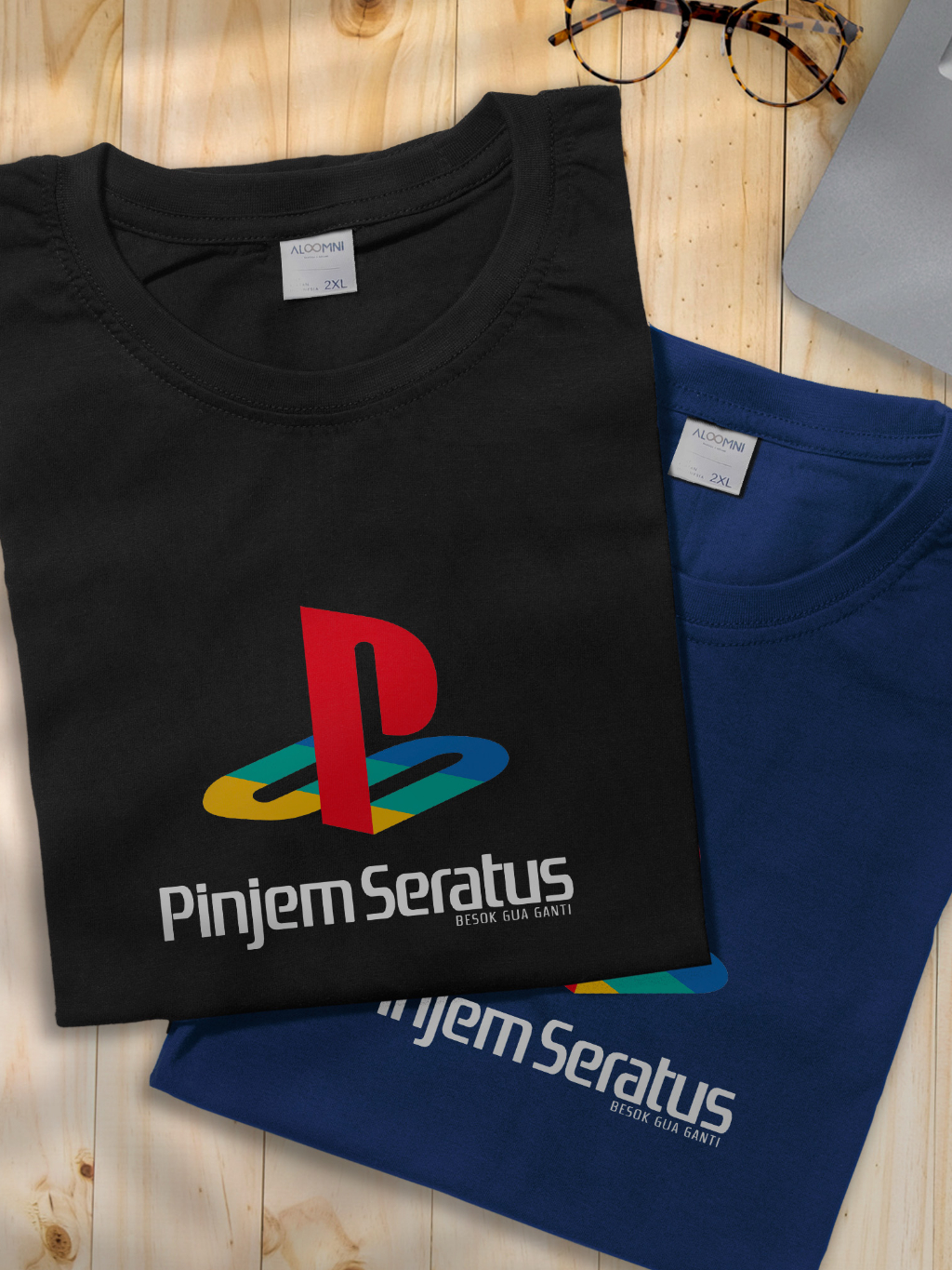Jual Aloomni Kaos PS - Pinjem Seratus | Shopee Indonesia