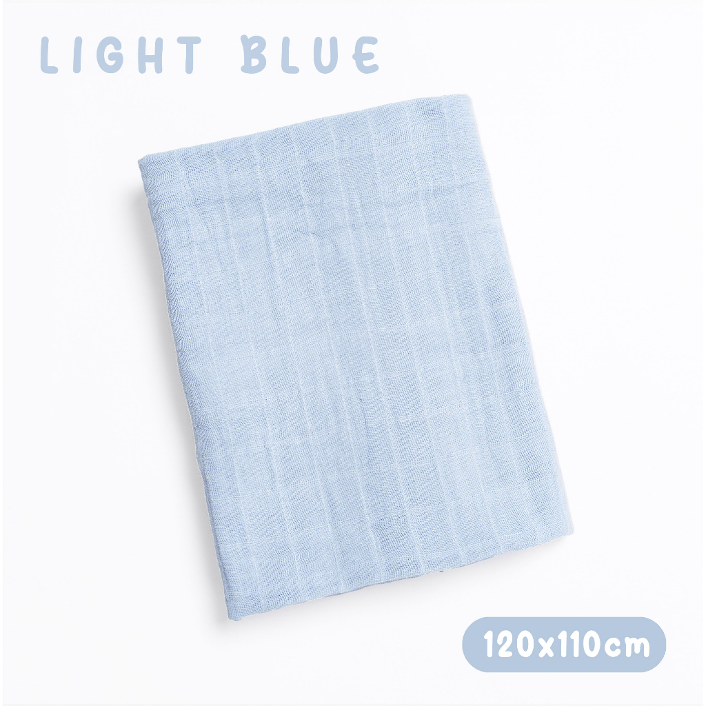 Jual MemoryLife - Premium Plain Muslin Baby Blanket Swaddle | Kain ...