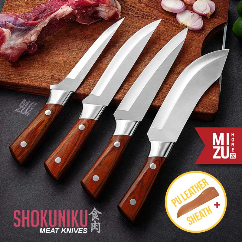 Jual MIZU SHOKUNIKU Meat Boning Carving Butcher Knife Stainless Steel ...
