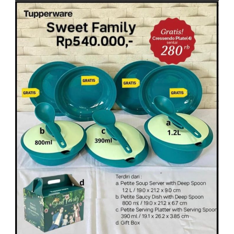 Jual sweet family with box Tupperware | Shopee Indonesia