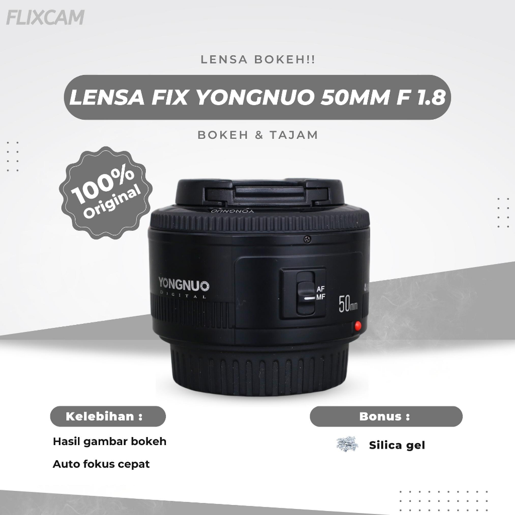 Jual LENSA FIX YONGNUO 50MM F1.8 FOR CANON HASIL BOKEH MANTAPP | Shopee ...