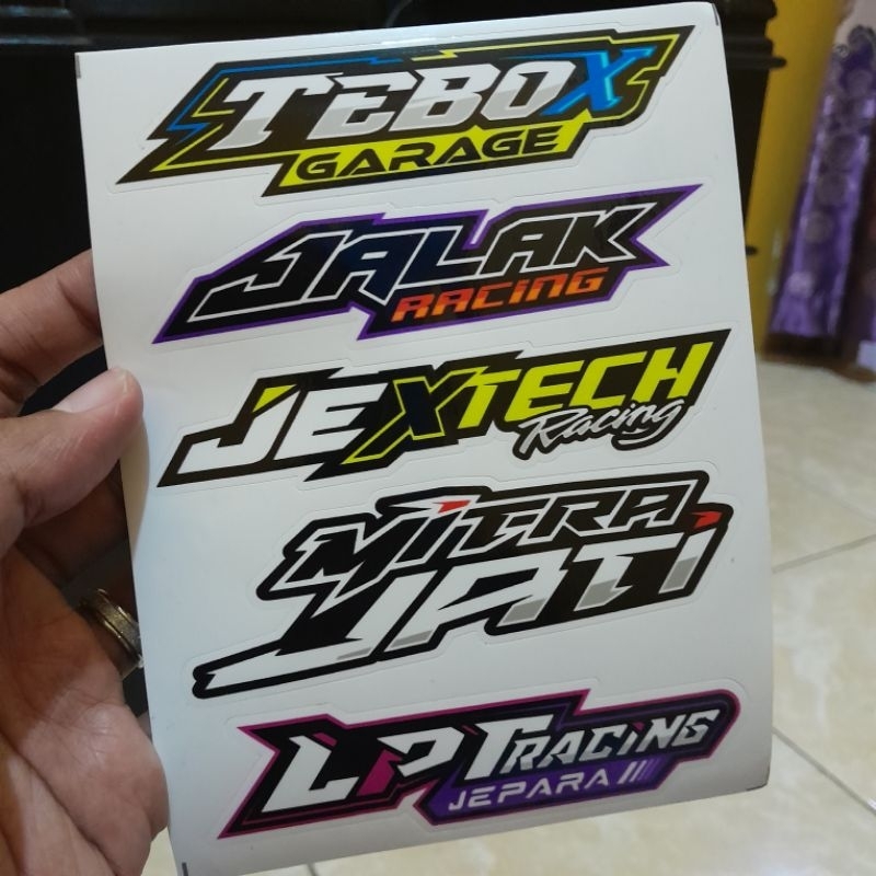 Jual Stiker pack tebox garage, jalak racing, jextech, mitra jati, lpt ...