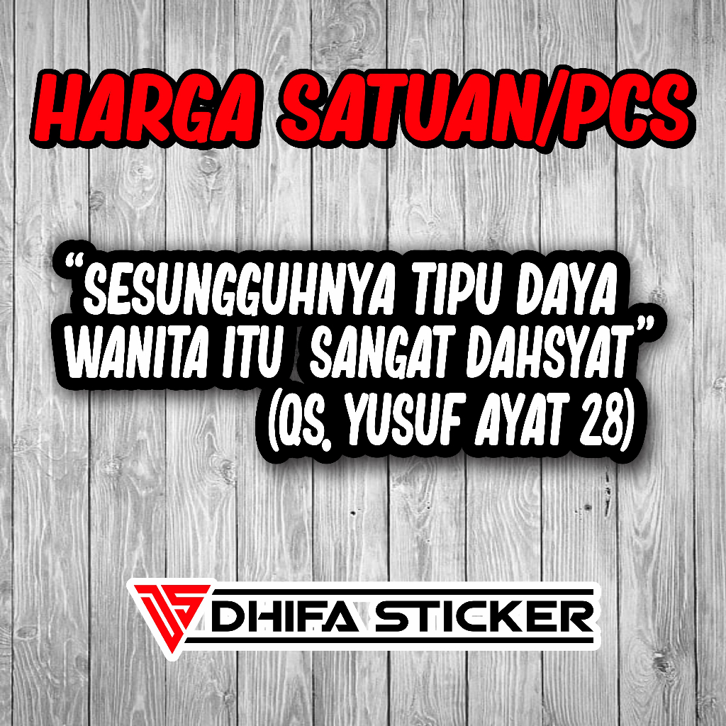 Jual stiker STICKER SESUNGGUHNYA TIPU DAYA WANITA ITU SANGAT DAHSYAT ...