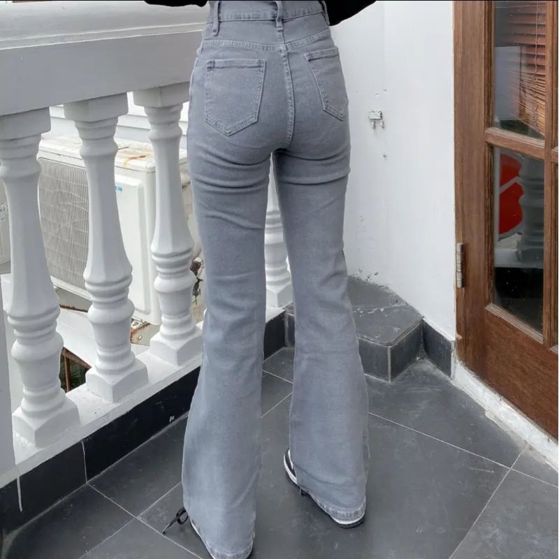 Jual Celana Cutbray Jeans Premium Super | High Waist Cutbray Streach ...