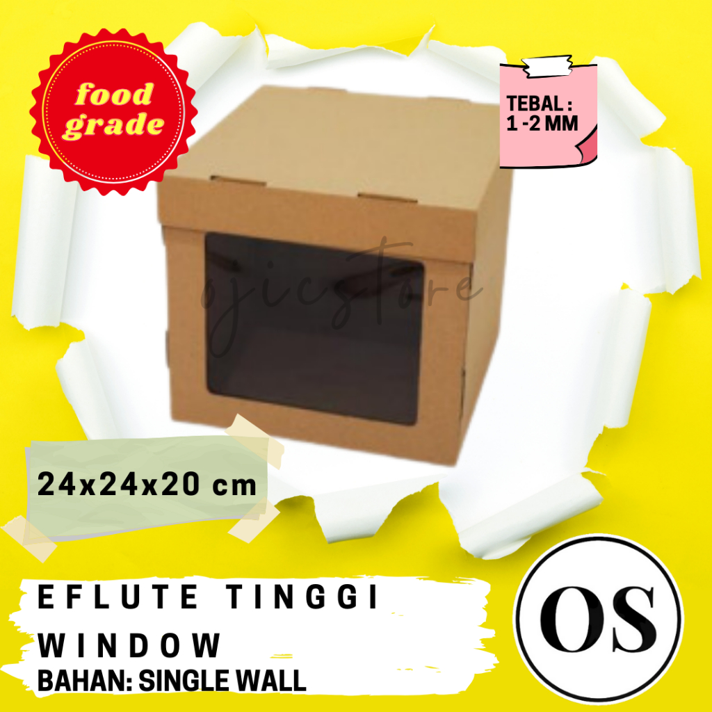 Jual Dus Eflute Tutup Samping Window 24x24x20 Untuk Packaging Aksesoris ...