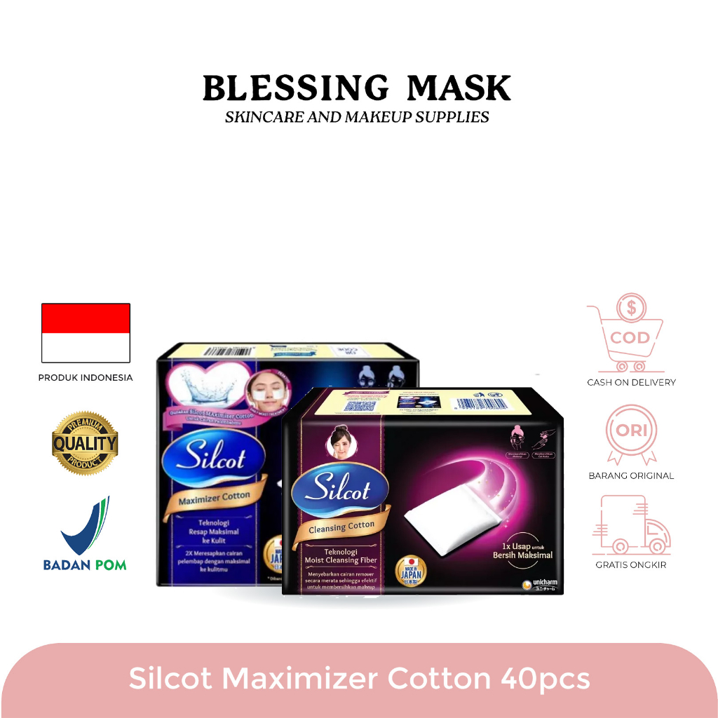Jual Silcot Maximizer Cotton 40pcs | Silcott Cleansing Cotton 82 ...