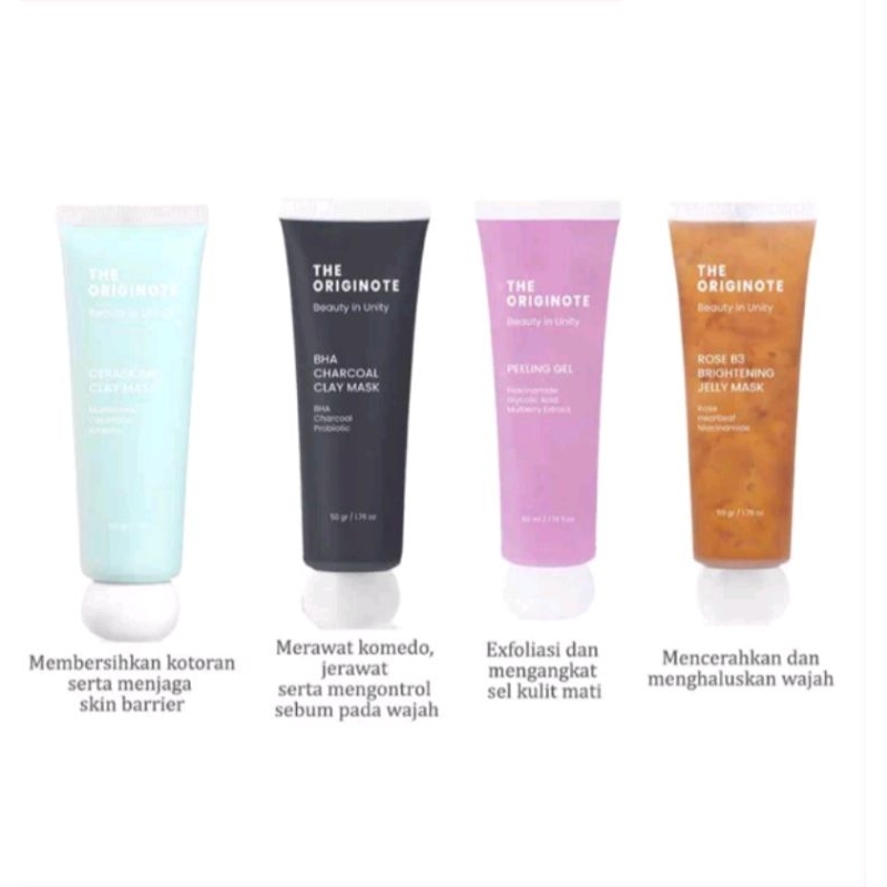 Jual The Originote Peeling Gel/ Charcoal Mask/ Brightening Mask ...