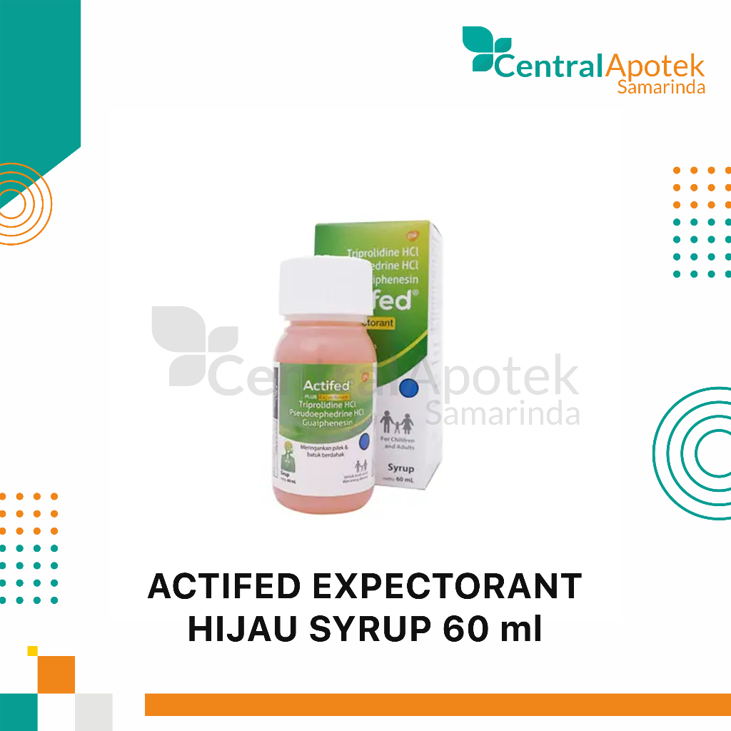 Jual Actifed Hijau Plus Expectorant Syrup 60 ml / Botol / Obat Pilek ...