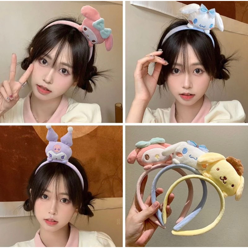 Jual Bando Motif Karakter Sanrio Lucu Kartun Korea/ Bando lotso Kuromi ...