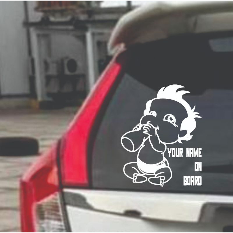 Jual Sticker cutting baby on board body/kaca mobil - bisa diganti suka ...