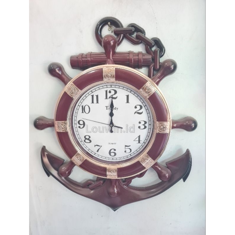 Jual jam dinding jangkar / jam dinding unik / jam dinding cantik / jam ...