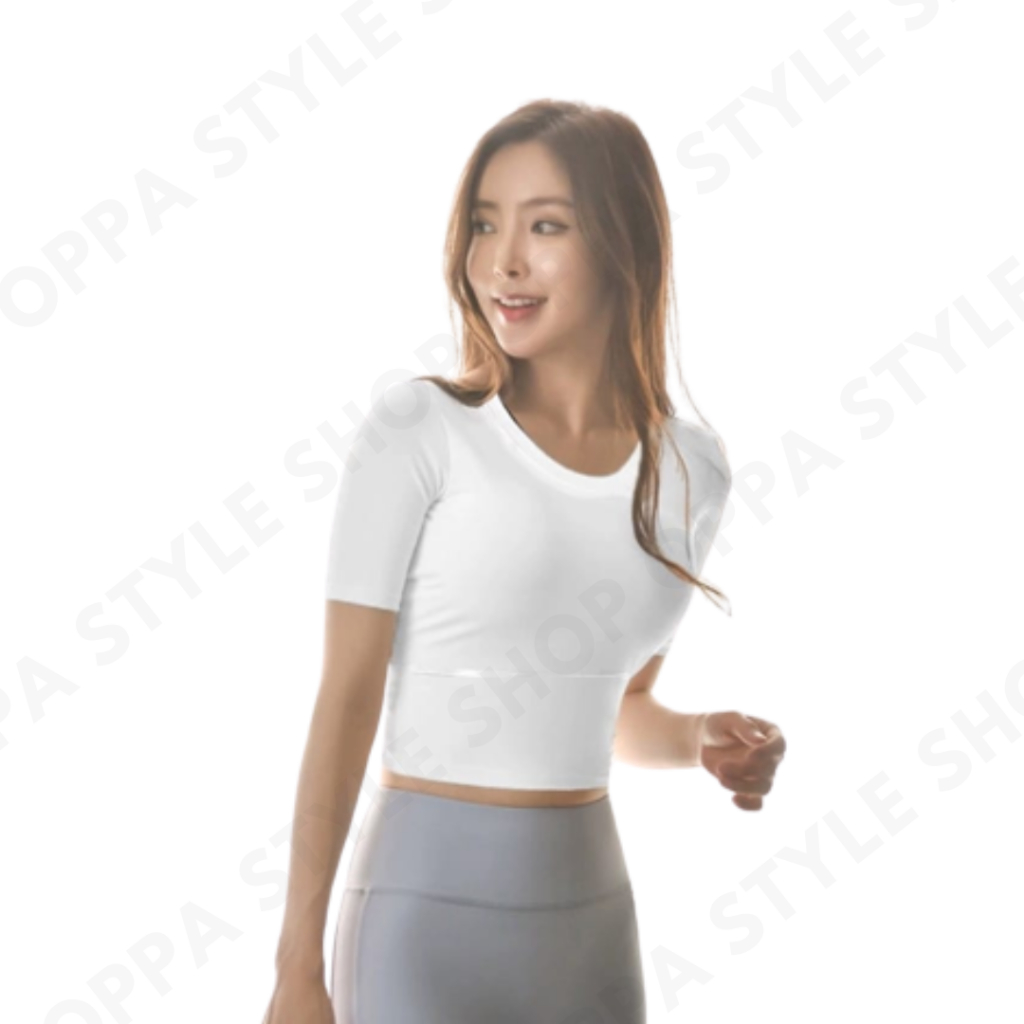 Jual Oppa Style Shop Crop Top Sports Wear | Baju Olahraga Wanita Crop ...