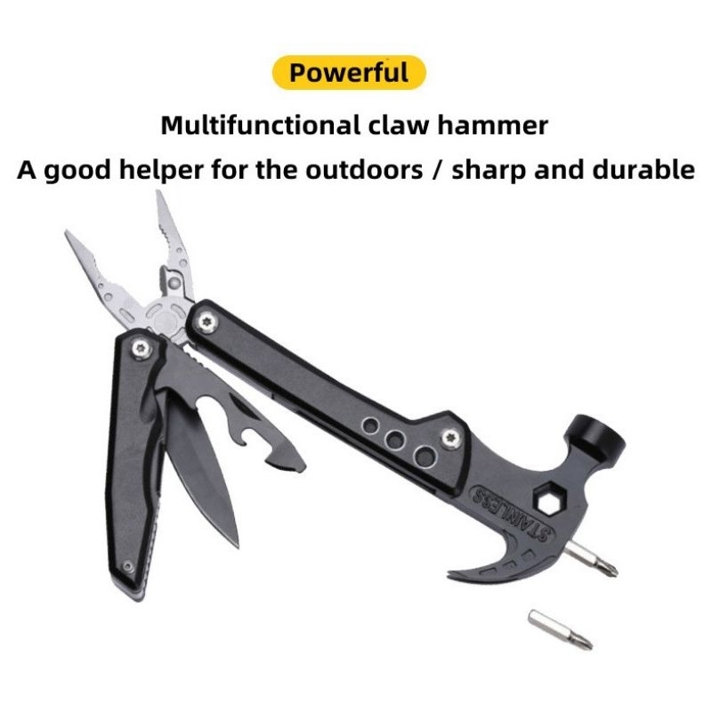 Jual Palu Multifungsi Tang Obeng Portable EDC Multitools 15 in 1 ...