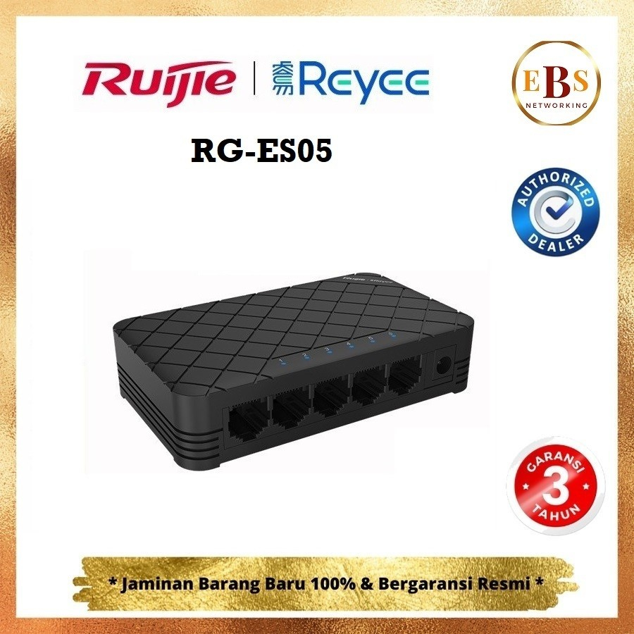 Jual Ruijie RG-ES05 ES05 5-Port Plastic 10/100Mbps Unmanaged Plastic ...