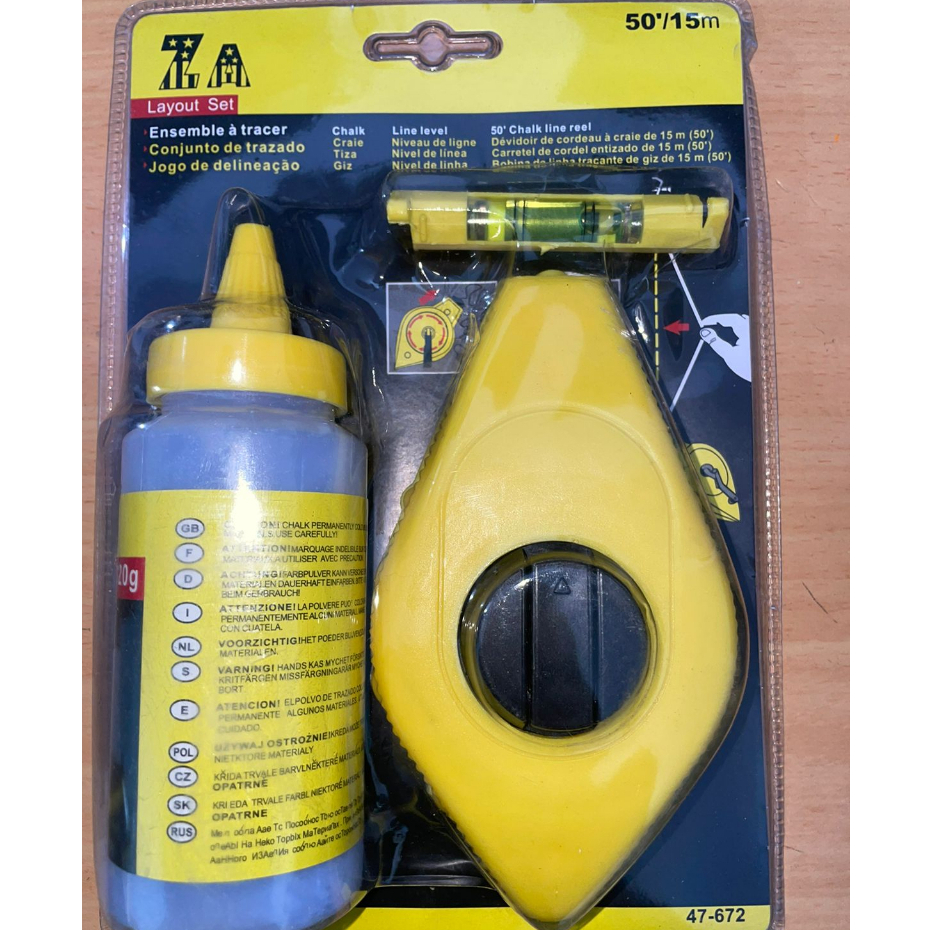 Jual Benang Sipatan Ukur Tukang Set/ benang tukang set/Chalk line reel ...