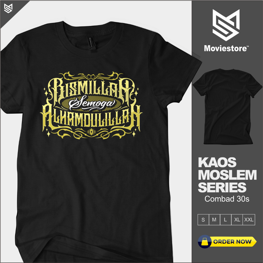 Jual Kaos Bismillah Alhamdulillah Baju Distro Muslim Santri Pria Wanita ...