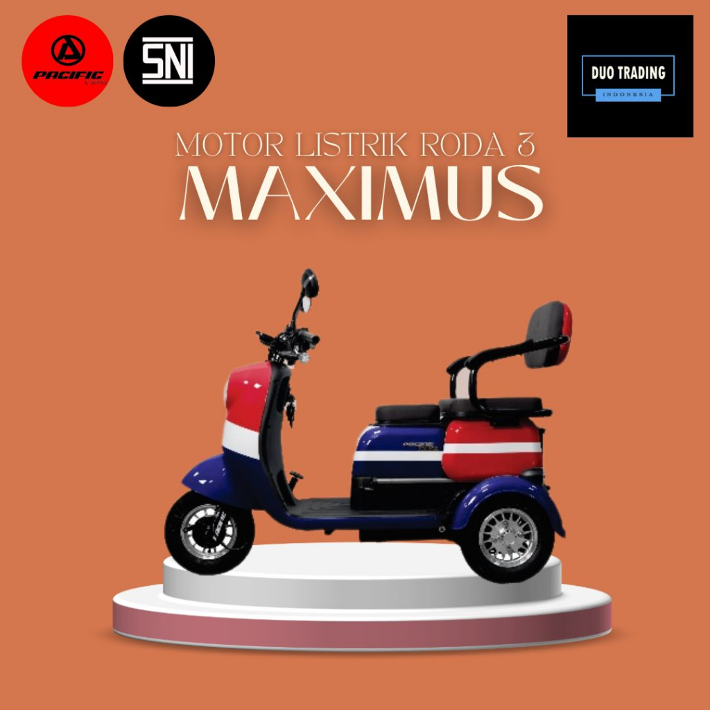 Jual SEPEDA MOTOR LISTRIK RODA TIGA PACIFIC MAXIMUS Garansi Resmi ...