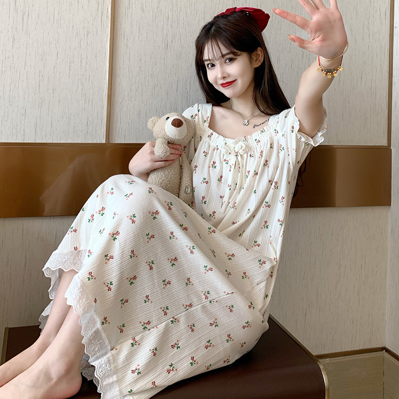 Jual Baju Tidur Piyama Daster Dress Maxi Lengan Pendek Wanita Cantik ...