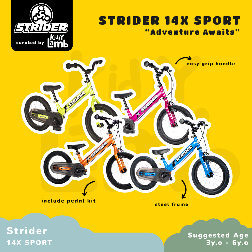 Jual Strider 14x Sport Plus Pedal Kit Bundle / Balance Bike Sepeda ...