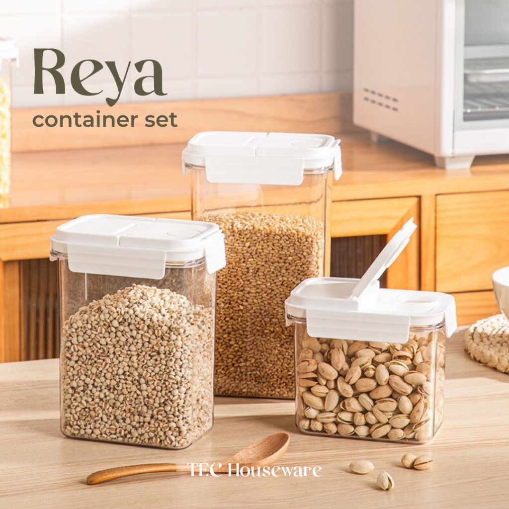 Jual Tempat Penyimpanan • TEC • REYA Toples Cereal Penyimpanan Makanan ...