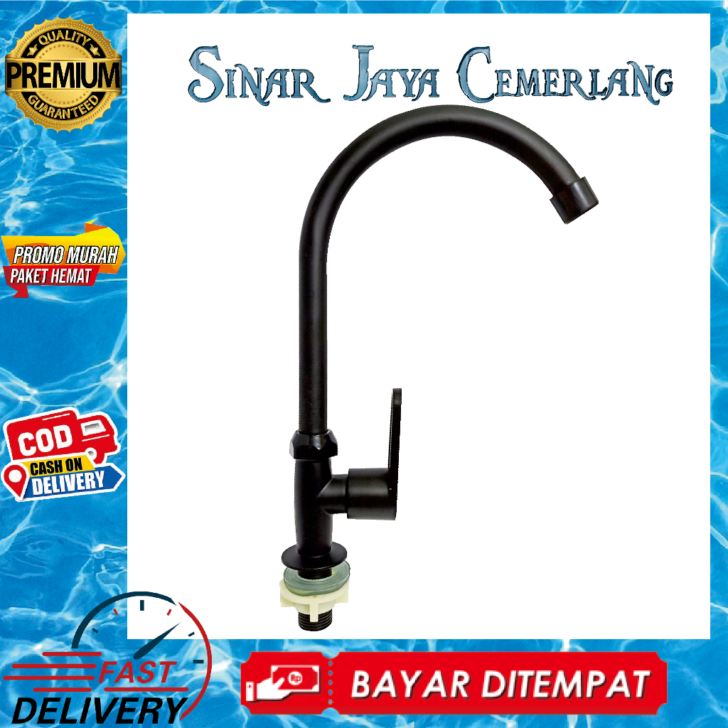 Jual Kran Angsa Pipa Tanam - Kran Angsa Tanam Pipa Hitam - Keran Sink ...