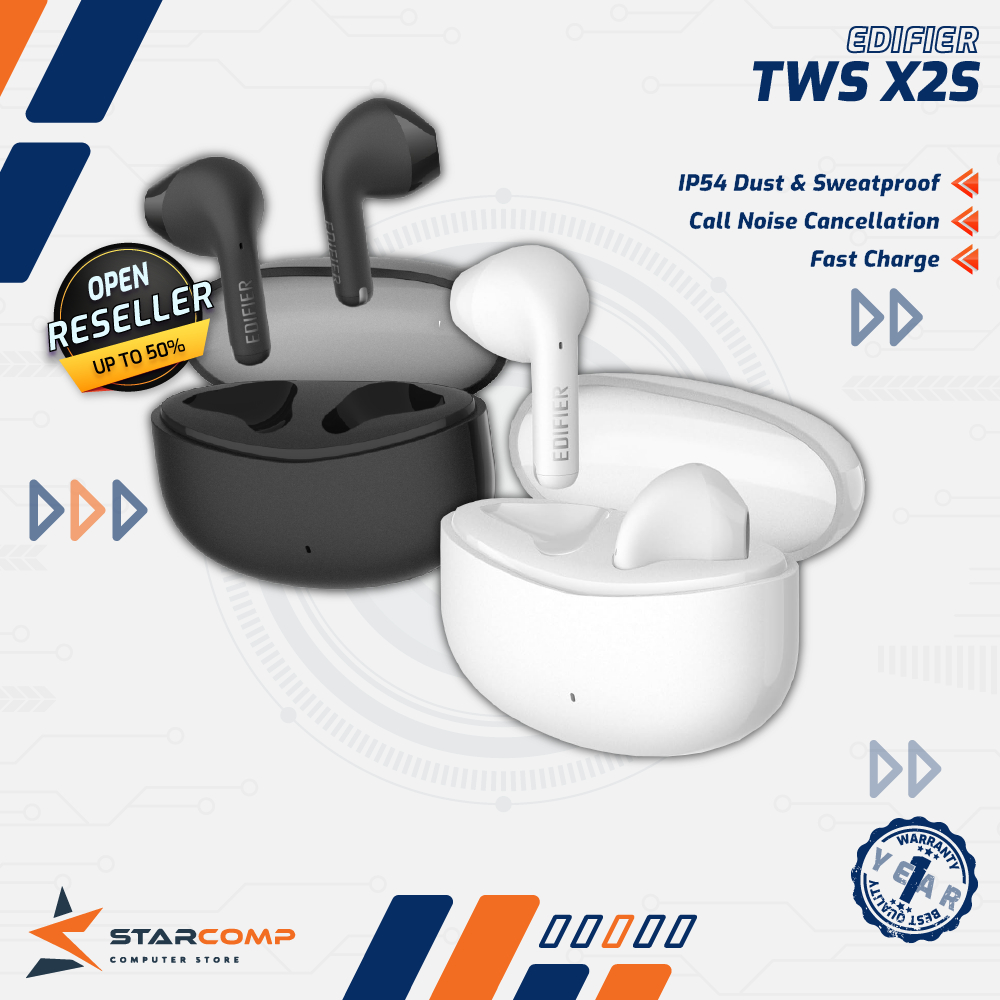 Jual Edifier TWS X2S True Wireless Earbuds IP54 with Call Noise ...