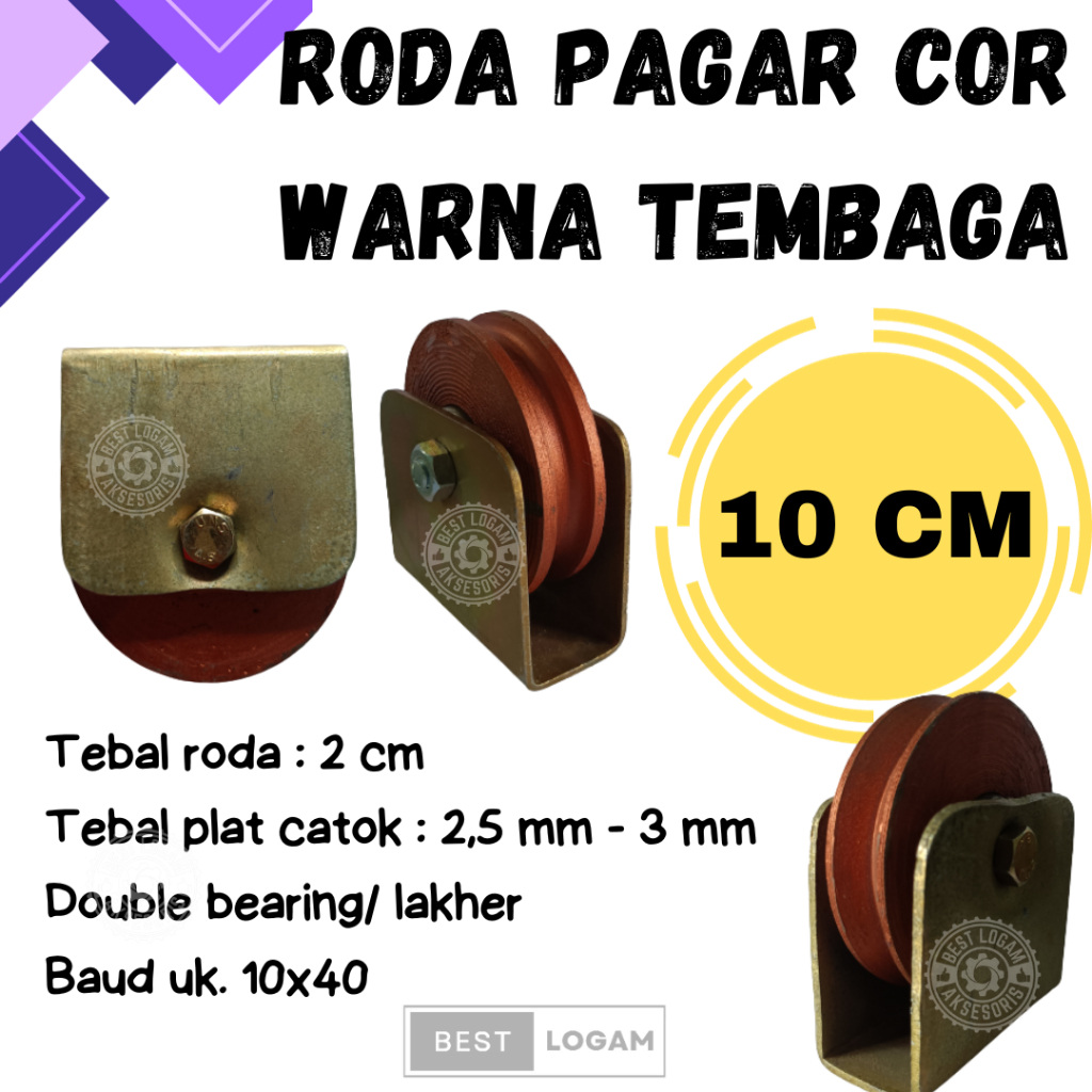 Jual Roda Pagar Besi Cor Ukuran 10 cm Warna Tembaga Bentuk Bulat & Siku ...