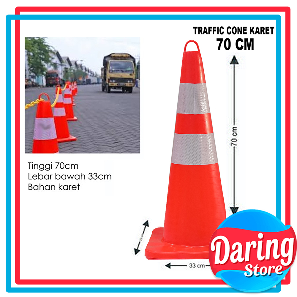 Jual Traffic Cone Safety Karet Orange 70cm T Cone Kerucut Lalintas / Lalu lintas | Shopee Indonesia