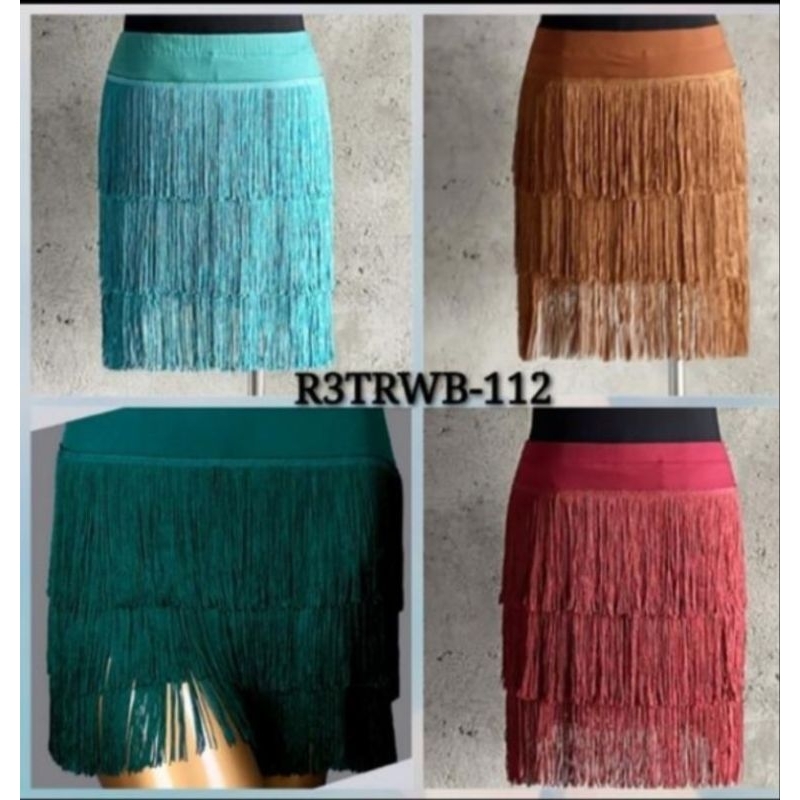 Jual Rok Rumbai 3T Rata dan Miring Premium Rok Line Dance Belly Dance ...