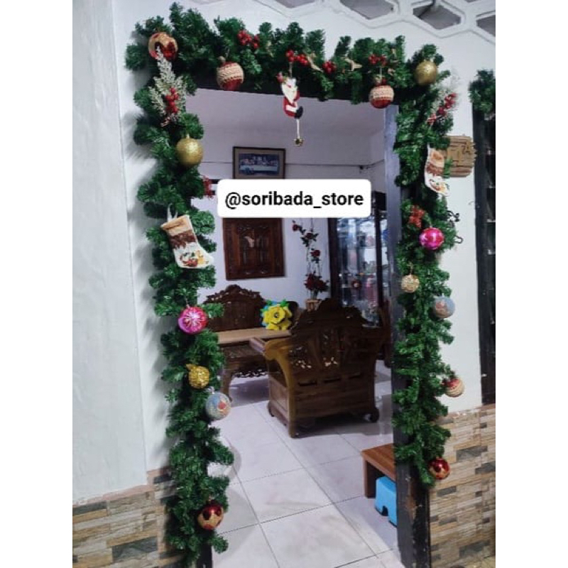 Jual Garland Hiasan Pintu Edisi Natal | Hiasan Pintu Premium | Garland ...
