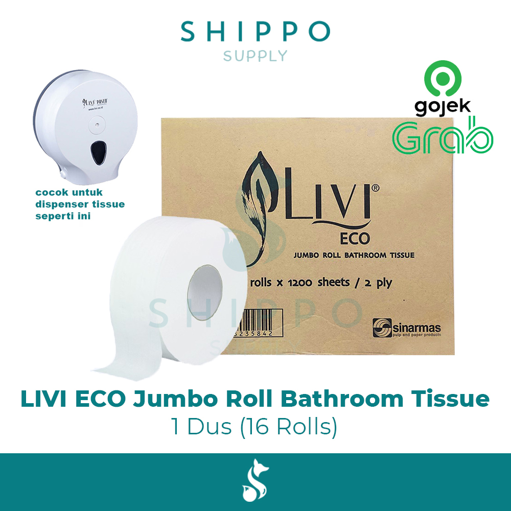 Jual Shippo Supply - [1 DUS] Livi Eco Toilet Roll Jumbo JRT / Tissue ...