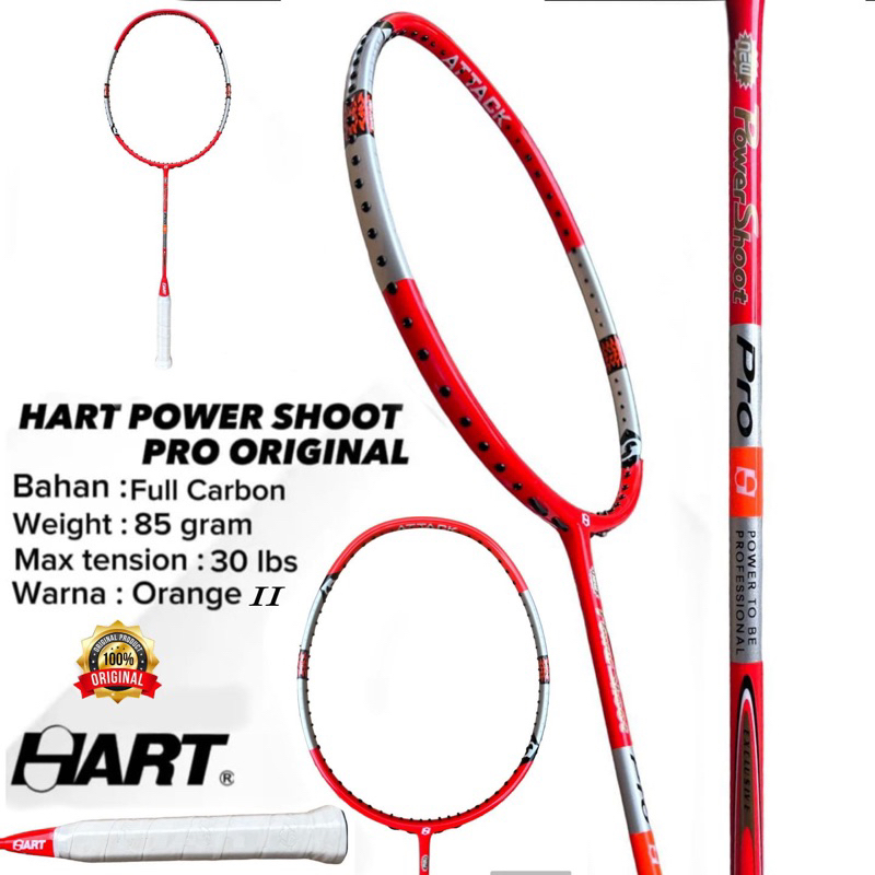 Jual [ ORIGINAL ] Raket Badminton Hart Power Shoot Pro 30 lbs 100% ...