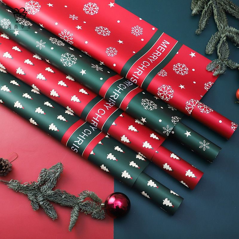 Jual Kertas Buket Edisi Natal ~ Merry Chrismast/ Flower Wrapping ...