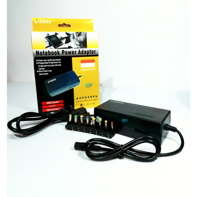Jual Visero Adaptor Universal Laptop Charger Universal 12volt - 24 volt 96 watt | Shopee Indonesia
