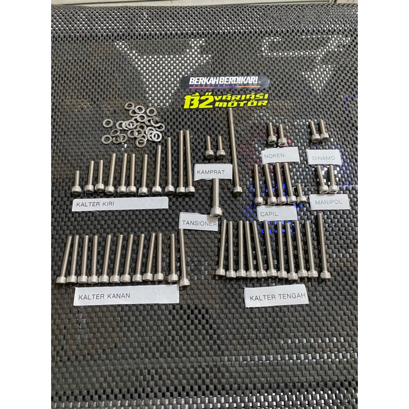 Jual baut L stainless baut L full set mesin TIGER MEGAPRO GL Baut L bubutan | Shopee Indonesia