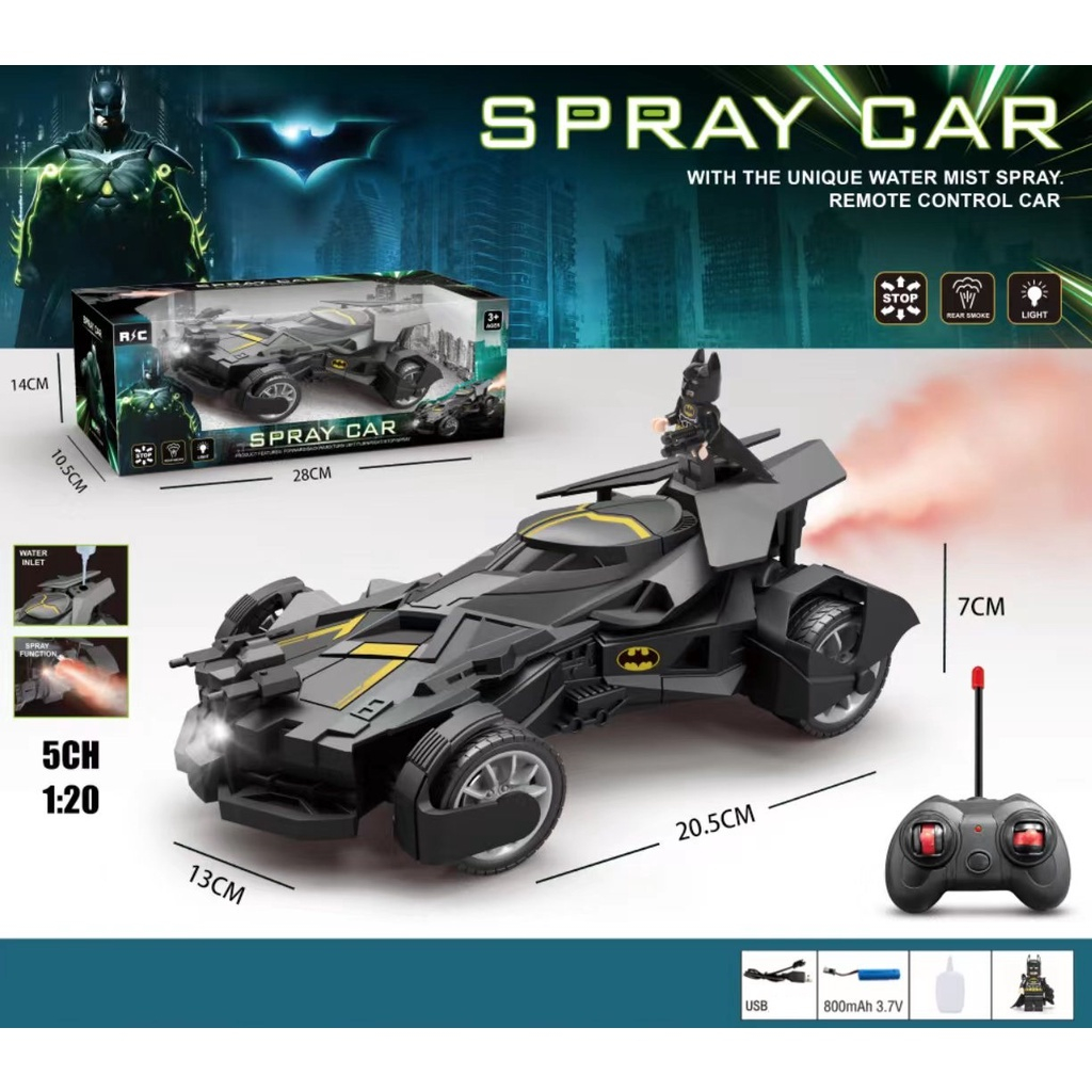 Jual Mainan MOBIL BATMAN ASAP Remote Control RC batman spy car rc ...