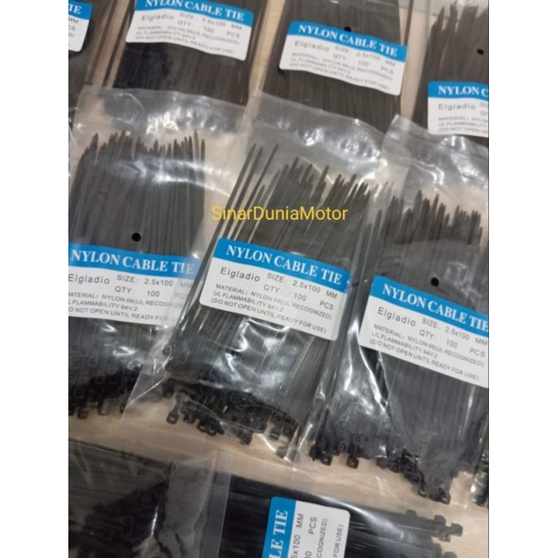 Jual Kabel Ties / Kabel Tis / Cable Ties / Cable Tis Hitam / Putih 10cm ...
