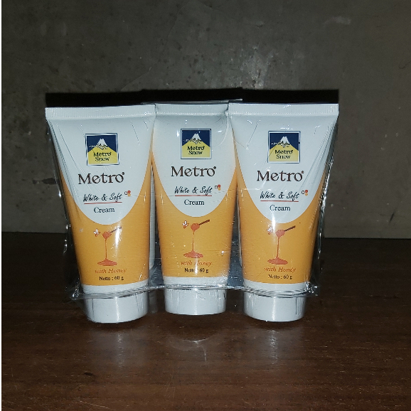 Jual Metro Snow White and Soft Cream Kemasan Tube 60 gram 1 Pak isi 6 ...