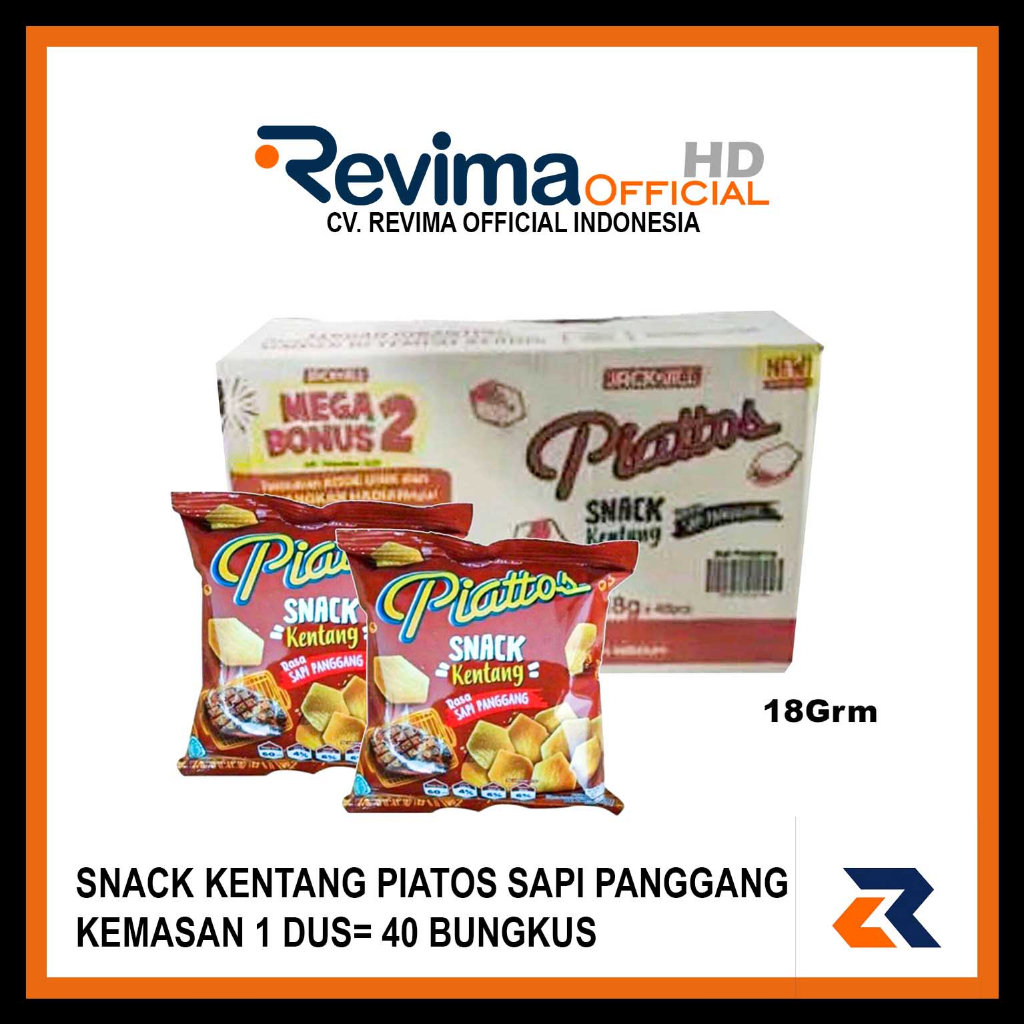 Jual Snack Kentang PIATTOS SNACK KENTANG 20gr kemasan 1 Dus isi 40 ...