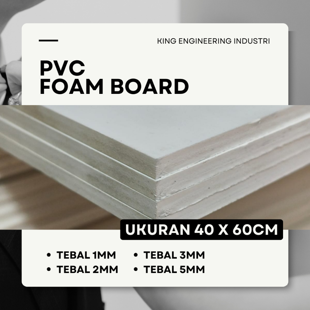 Jual Pvc foam board ukuran 40x60cm PVC board tebal 1mm - 5mm PVC sheet ...