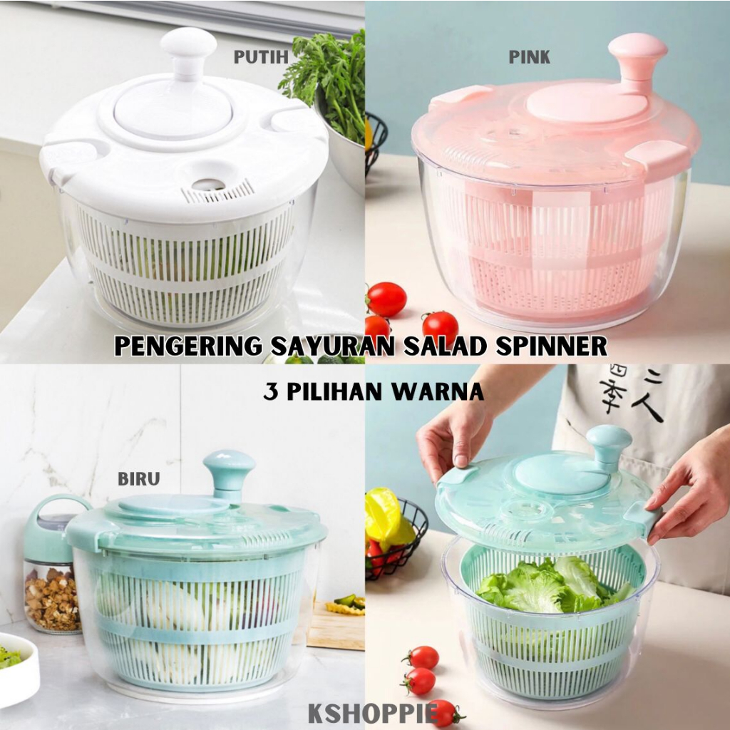 Jual Salad Spinner / Saringan Sayuran / Pencampur Salad / Pengering ...